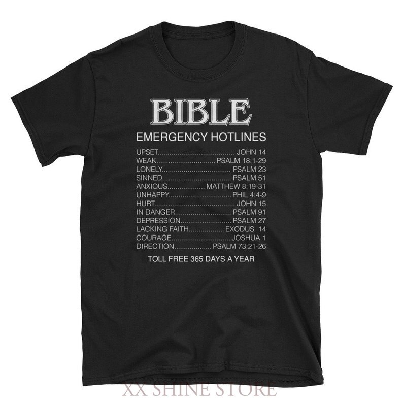 Bible Hotline T Shirt Funny Christian Women Men Scripture Verse ...