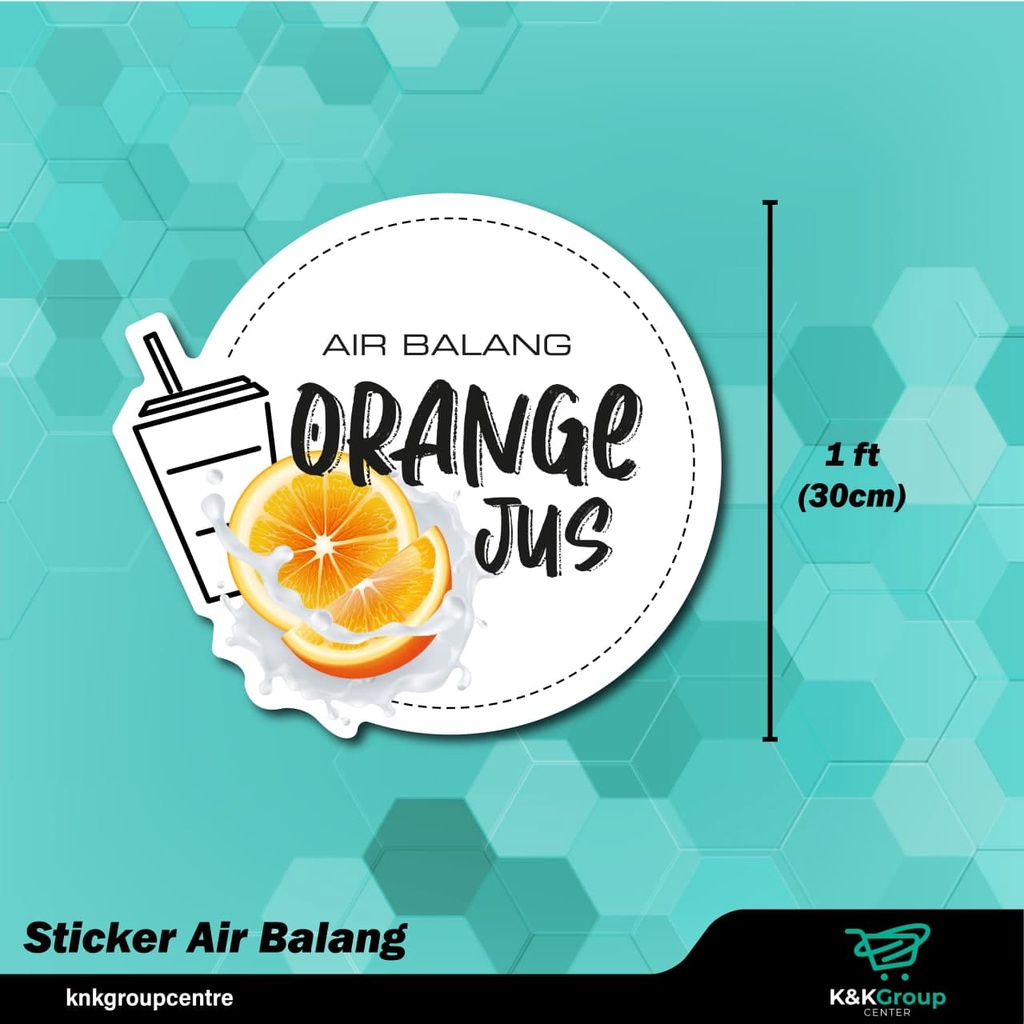 Sticker Air Balang Sticker Balang Sticker Kalis Air PVC Sticker Matte ...
