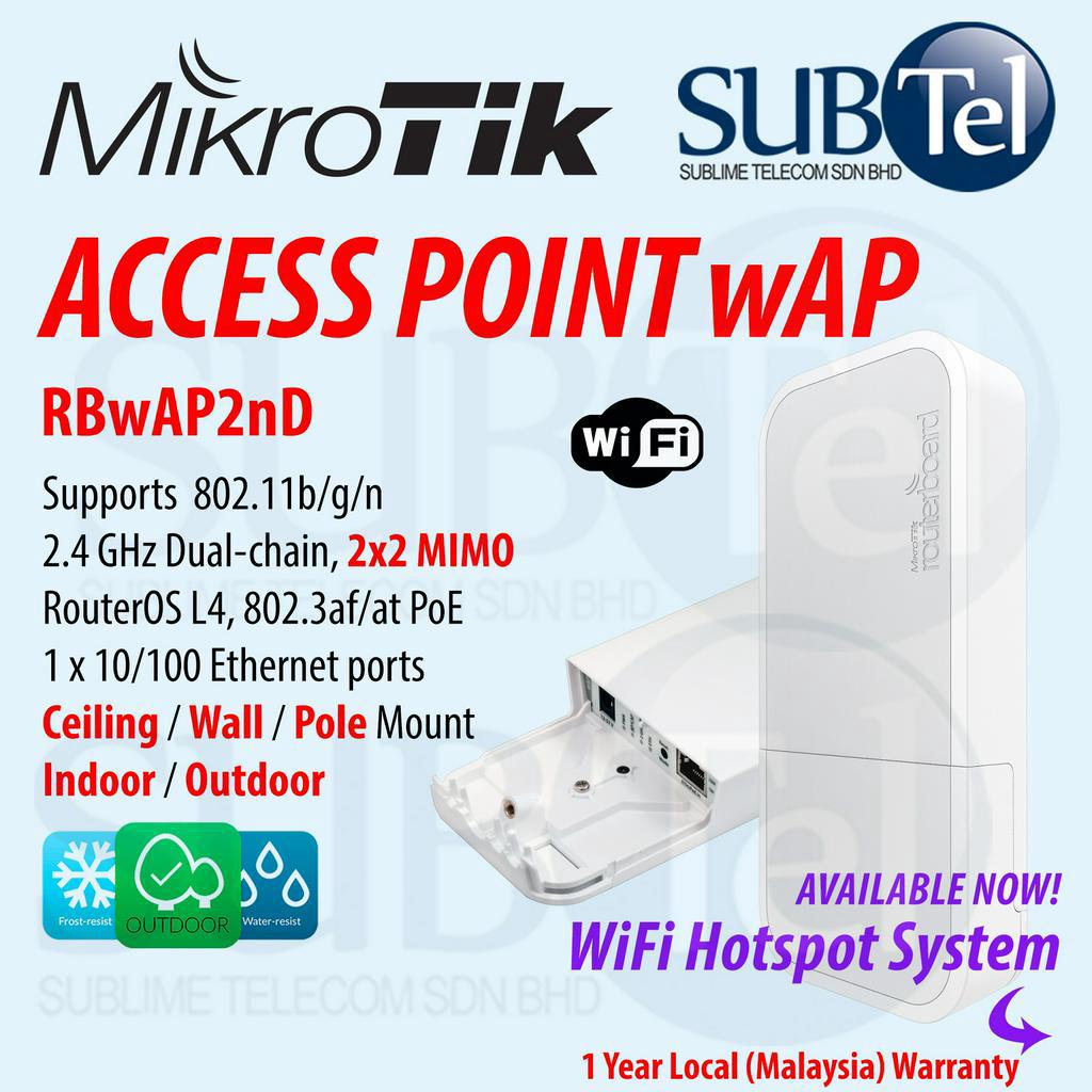 CLEARANCE Mikrotik RBwAP2nD wAP Access Point Outdoor Ceiling Wall mount ...
