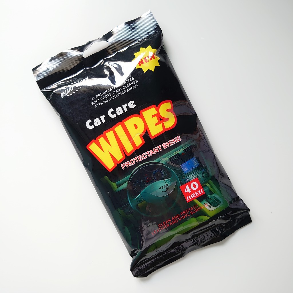 Car Care Wipes / Protectant Shine / Door Panel Dashboard Gear Console ...