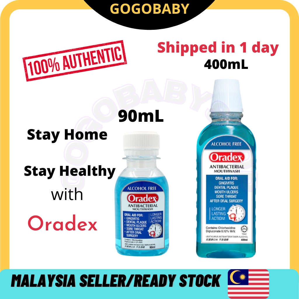 Oradex Antibacterial Mouthwash 400mL/90mL | Shopee Malaysia