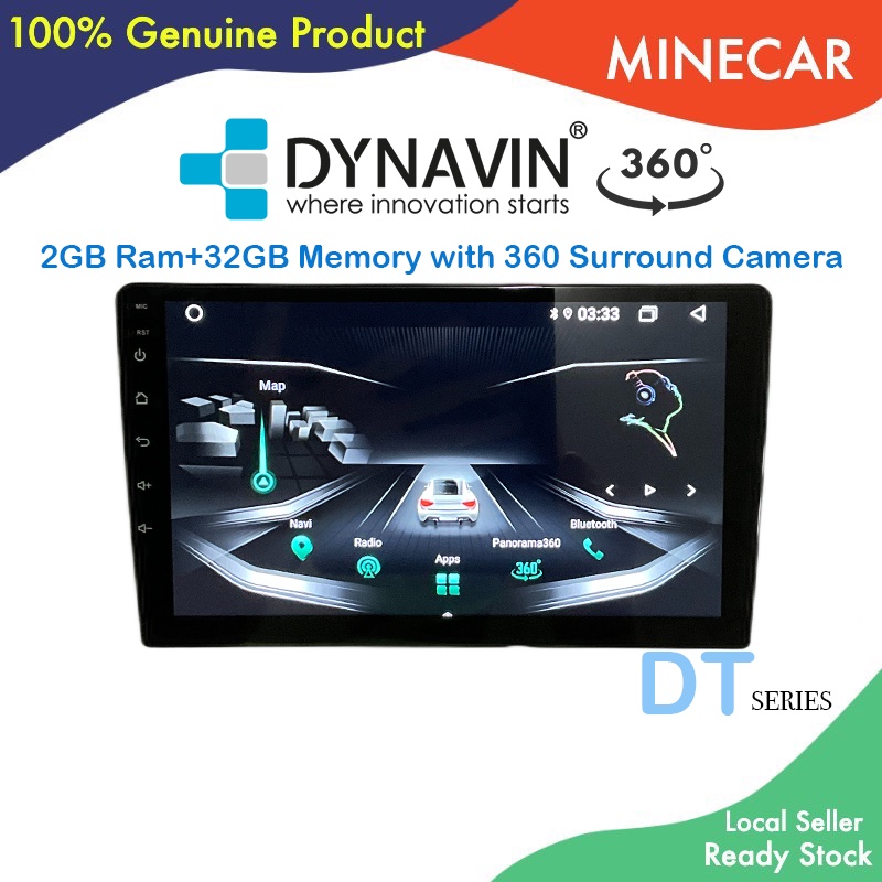 DYNAVIN 2+32GB 9/10 INCHES 360 DEGREE CAMERA CAR ANDROID PLAYER DT ...