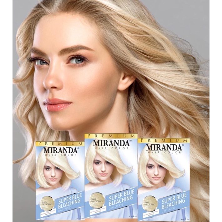 MIRANDA HAIR COLOR PASTEL SERIES SUPER BLUE BLEACHING | Shopee Malaysia
