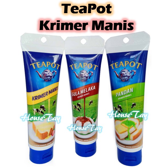 Teapot Susu Pekat Tube KRIMER MANIS /GULA MELAKA / PANDAN 180g | Shopee ...