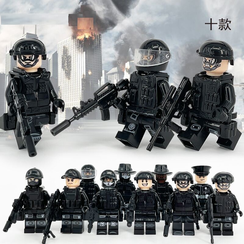 (Stock Clearance) Syoknyashop Compatible SWAT Team Set C 10pcs ...
