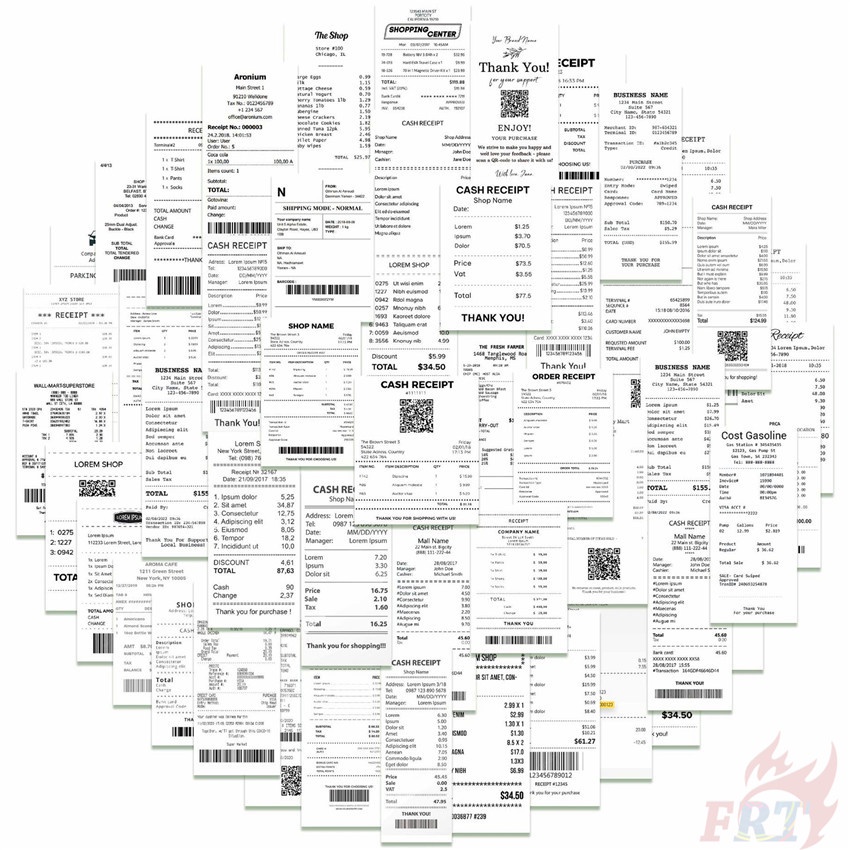 50Pcs/Set Shopping List Series 01 Cash Receipt Stickers Waterproof DIY ...