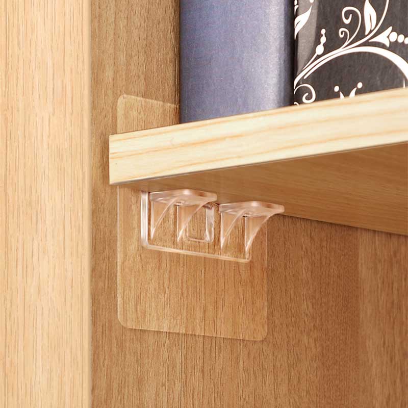 Clear Strong Partition Bracket Shelves Clips Shelf Support Holders No ...