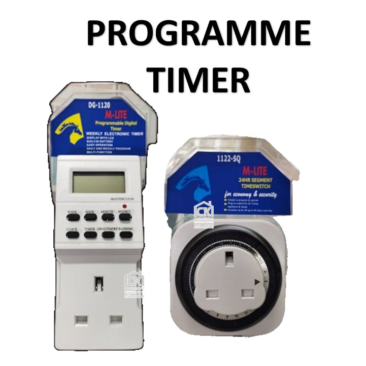 PROGRAMME TIMER / DIGITAL 3 PIN PLUG TIMER/ TIME SWITCH / ANALOG ...