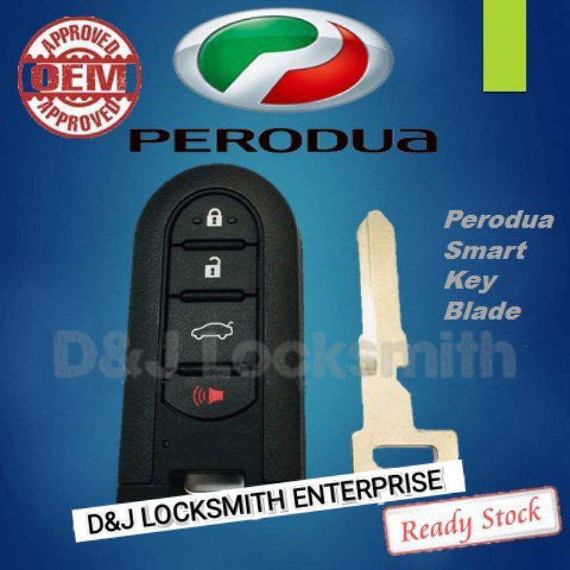 🔥 High Quality 🇲🇾 Perodua Axia Myvi Bezza Aruz Smart Remote Key Blade ...