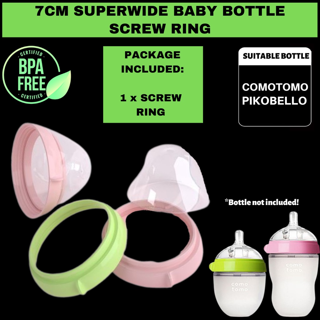 Screw Ring & Top Cover for 7cm Super Wideneck Feeding Bottle Anti Dust ...