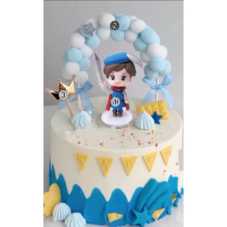 Ready stock little prince birthday cake topper deco set | Shopee Malaysia