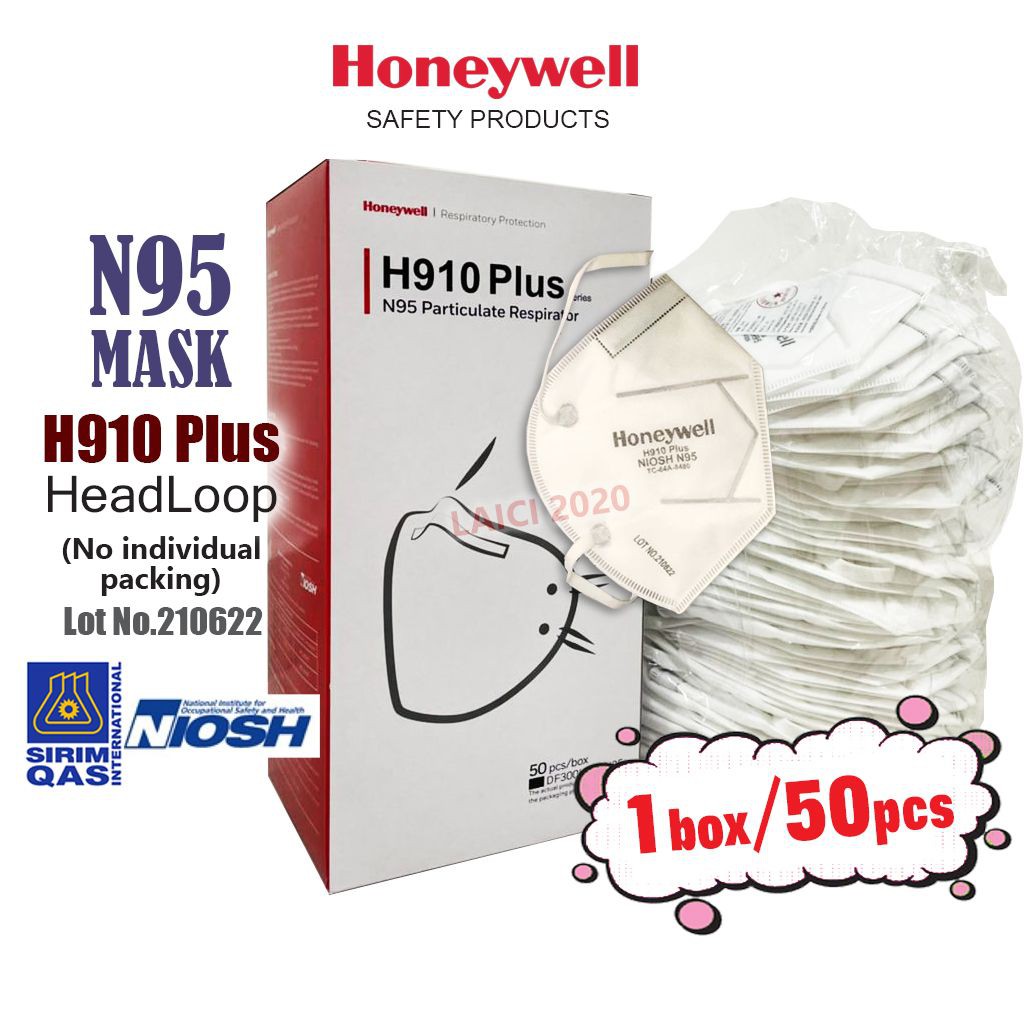 HONEYWELL N95 Folded Disposable Mask H910 PLUS 50 Pieces/Box, Perlindungan Pernafasan (READY ...
