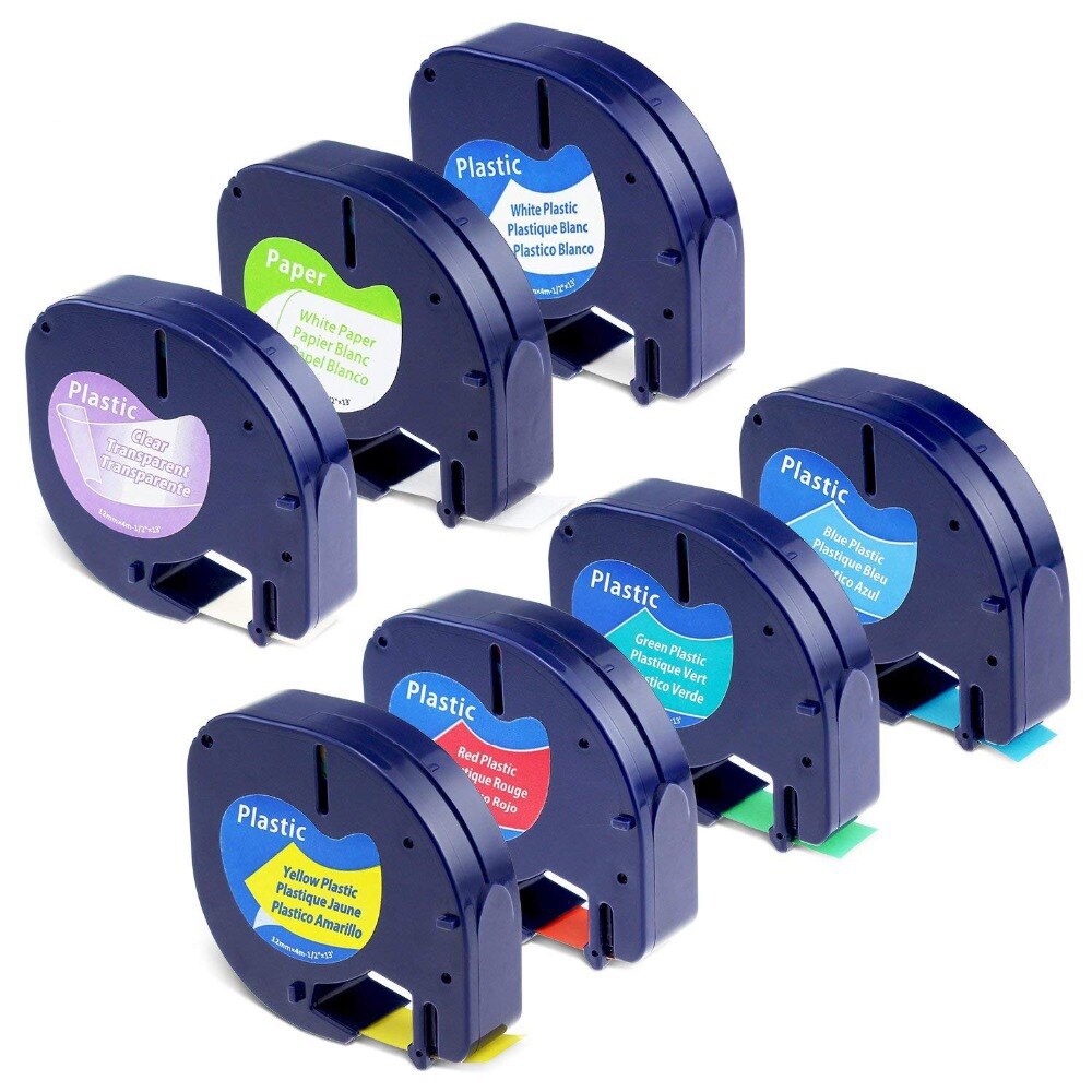 DYMO Compatible Letra Tag Label Maker Paper or Plastic Tape Refills ...