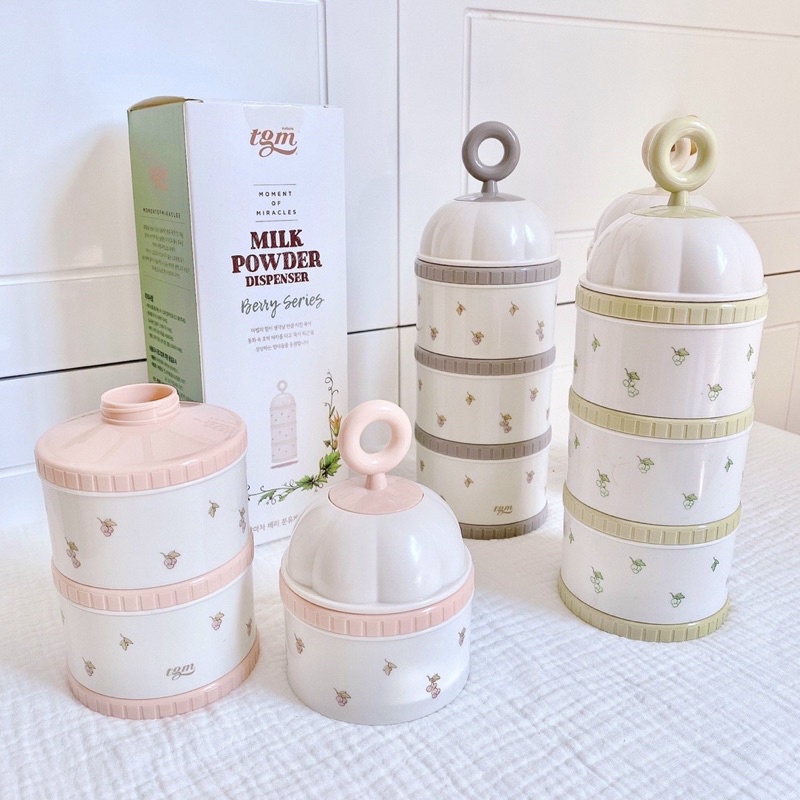 Powdered milk dispenser box - TGM Korean 3-compartment milk storage box ...