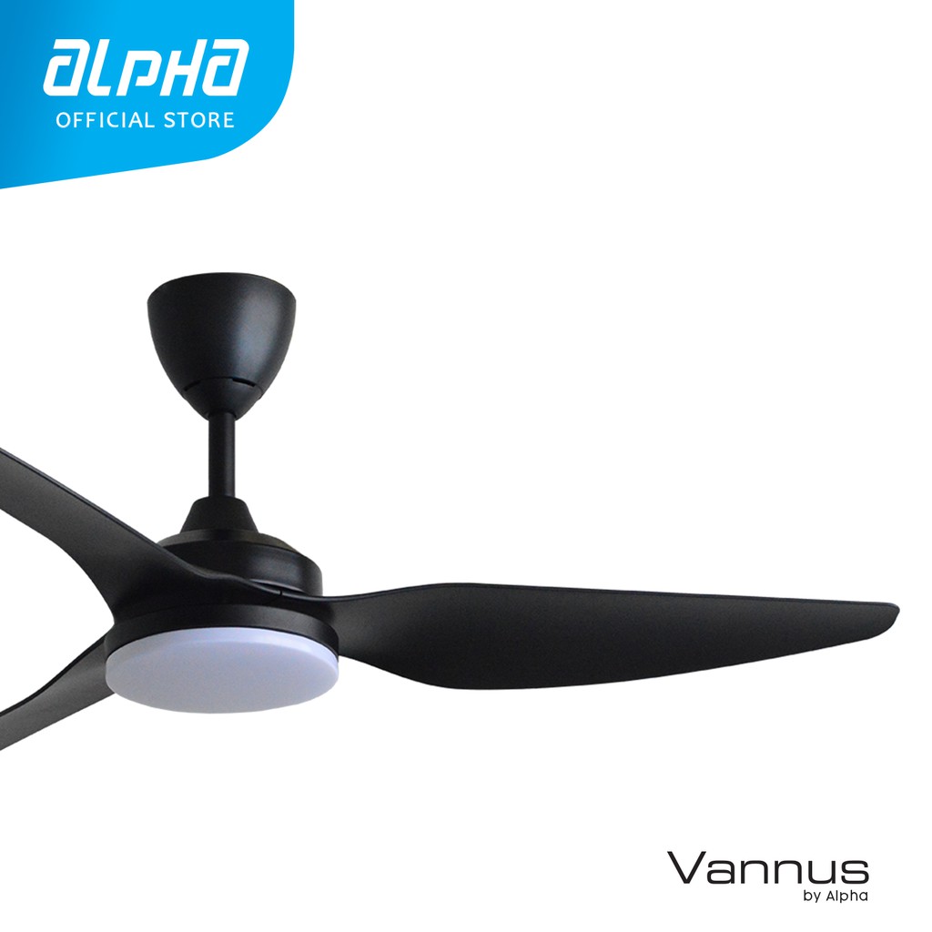 VANNUS VC3-3B/52MB ALPHA 52" D/LED ABS 3 BLADE FAN (MATTE BLACK&WHITE ...