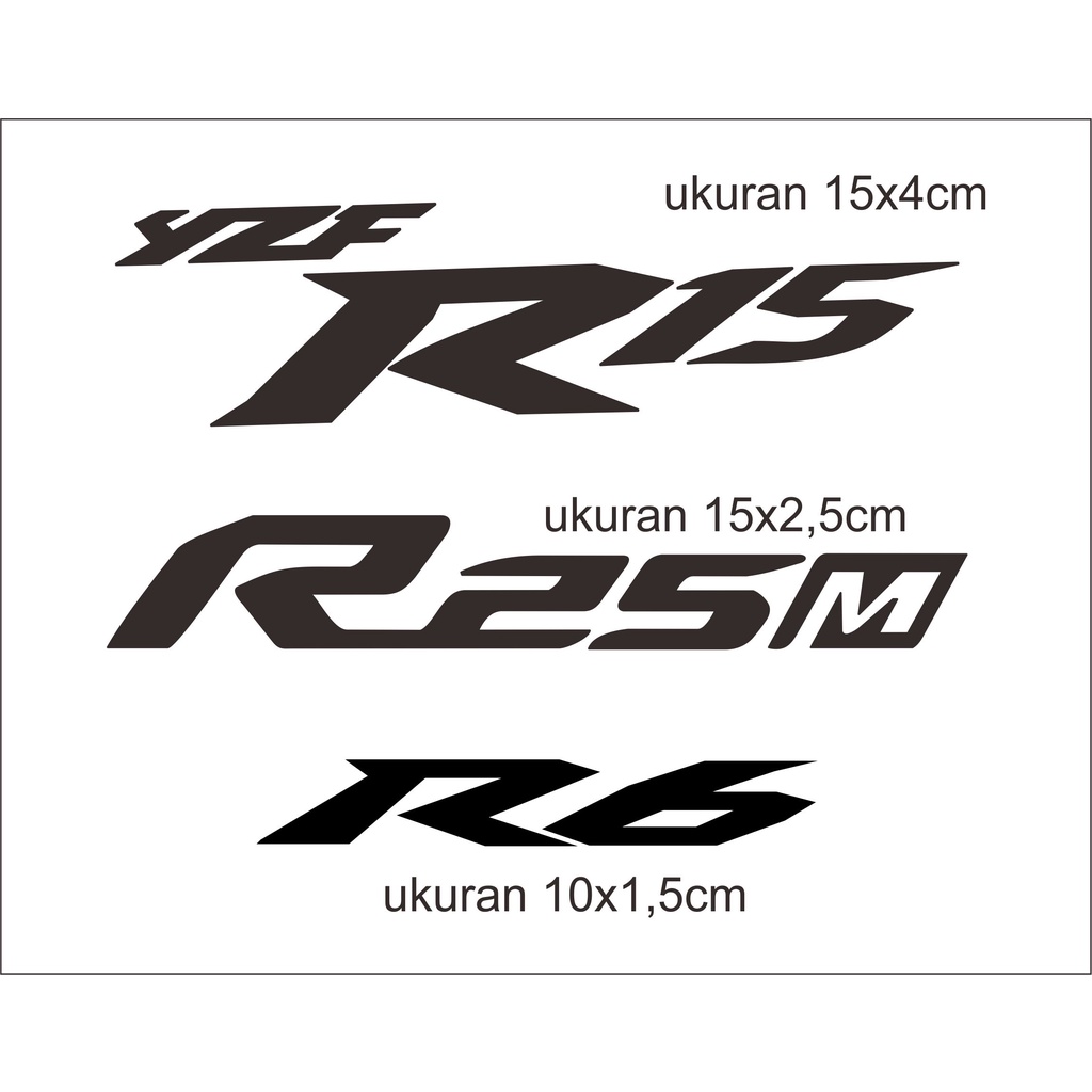 Yamaha R15 R25 R6 logo cutting Sticker | Shopee Malaysia