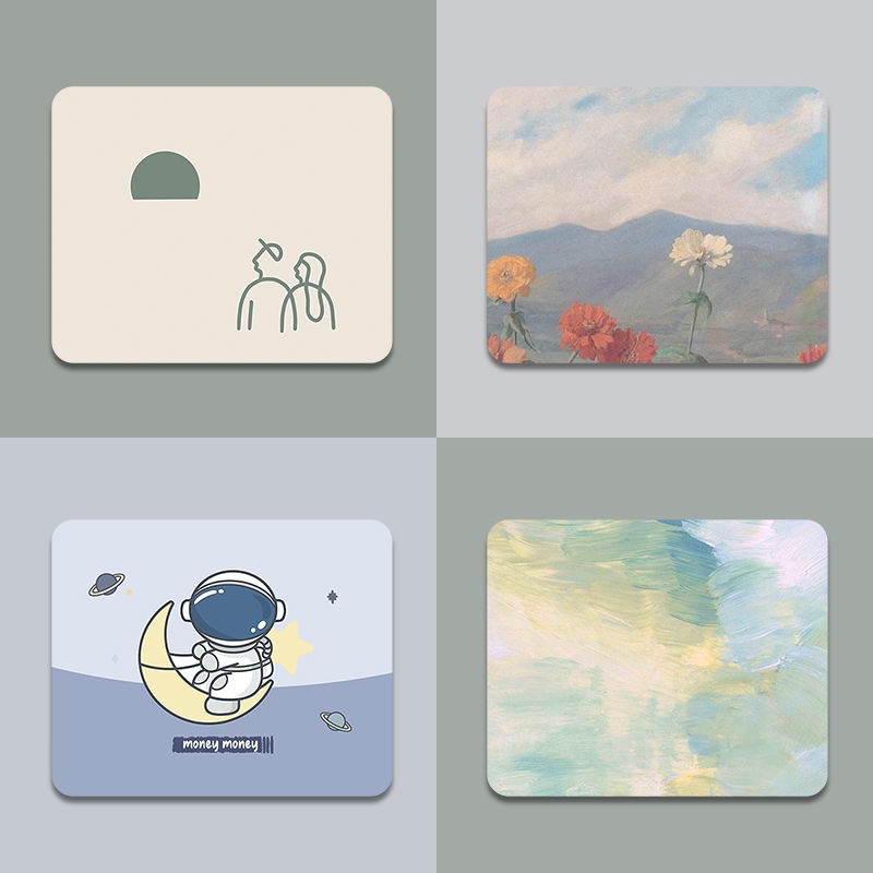 Fresh Simple Square Mouse Pad Small Thickened Anti-Slip Desk Mat Office ...