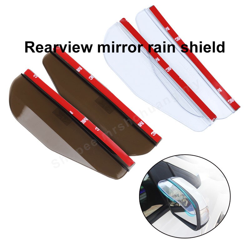 2Pcs Universal Car Rearview Mirror Rain Eyebrow Cover Fashion Sun Visor ...