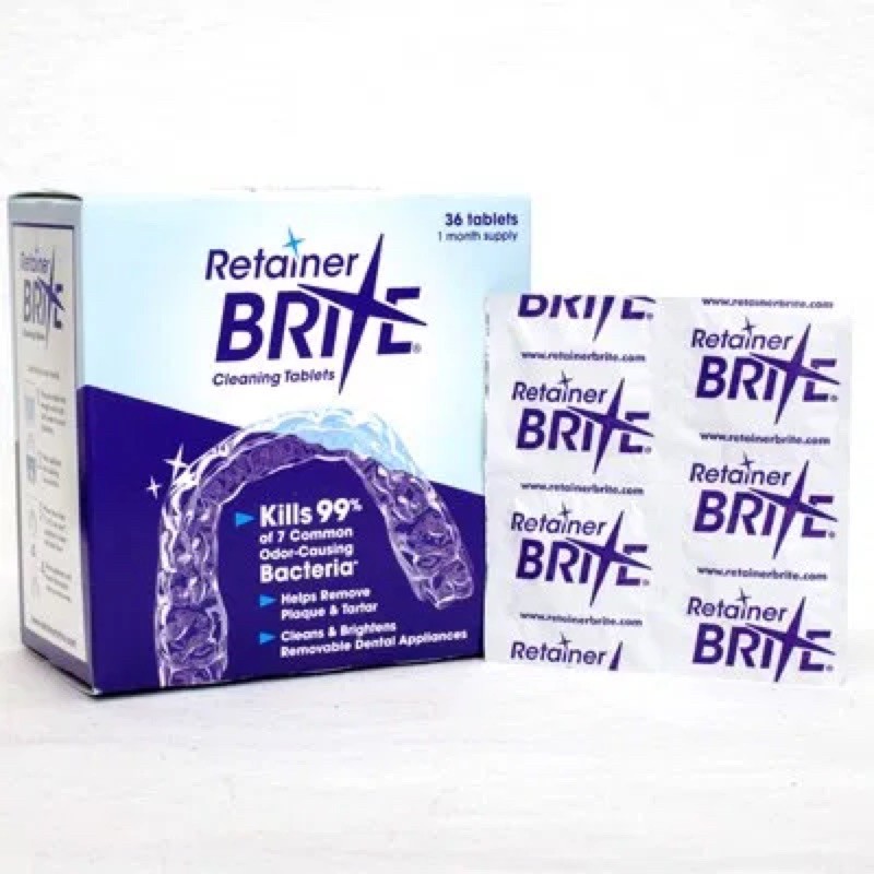 Retainer Brite cleaning tablet 36 tablets 1 month supply dentsply ...