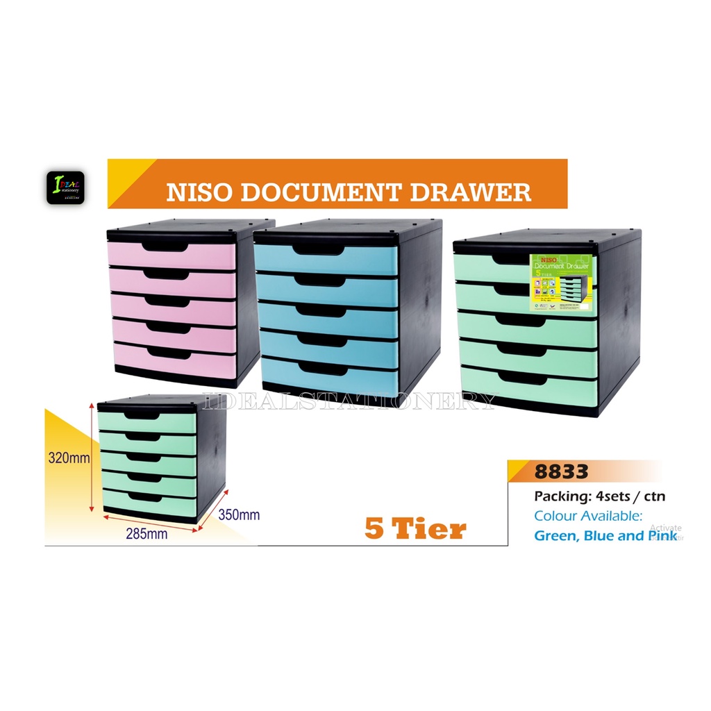 (OFFER) NISO Document Drawer (5/7/10 Tier) (8833/8844/8855) | Shopee ...