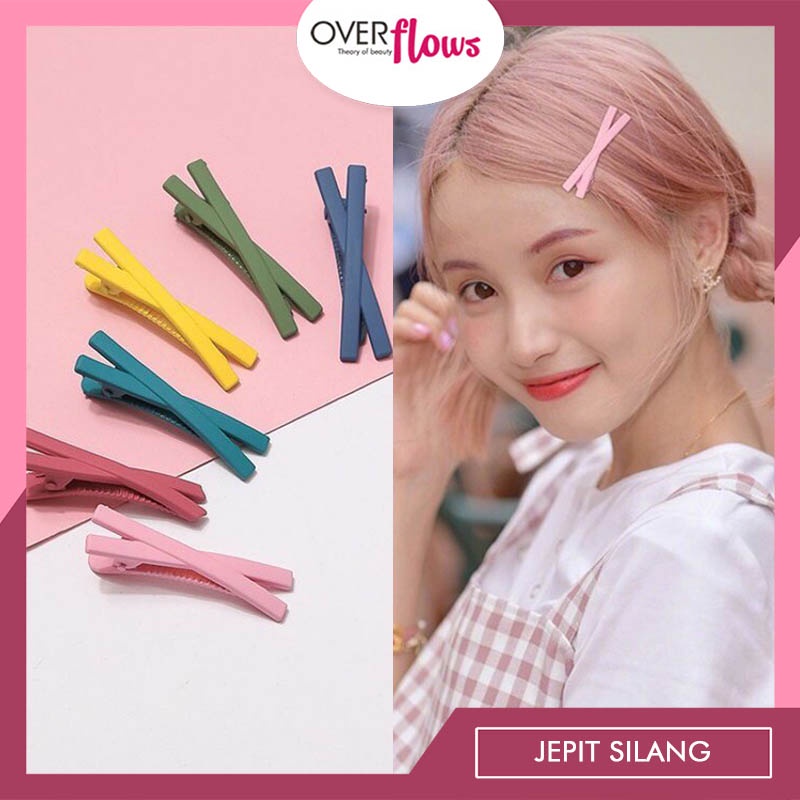 Overflows.id Korean Style Cross Hairpin Cute Macaron Model Cross ...