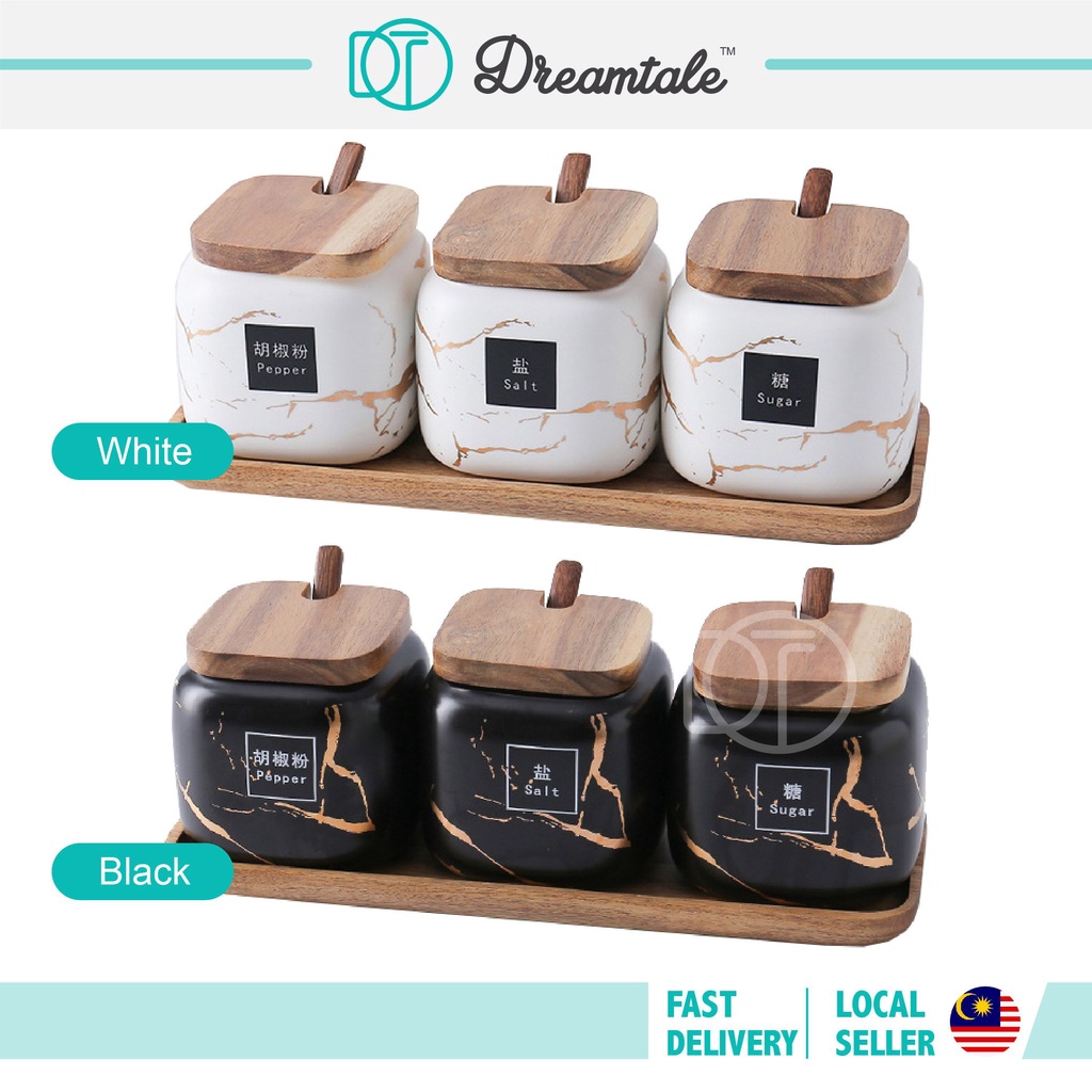 Dreamtale Japanese Clay Marble Design Seasoning Spice Condiment ...