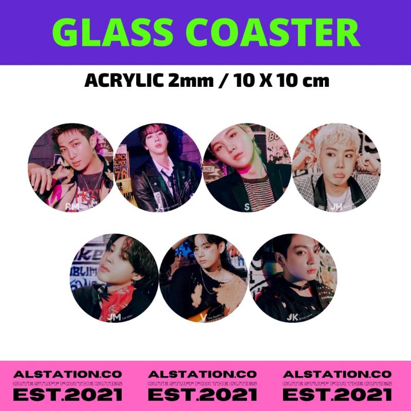Bts Glass Coaster Season Greeting 2022 Inspired | Shopee Malaysia