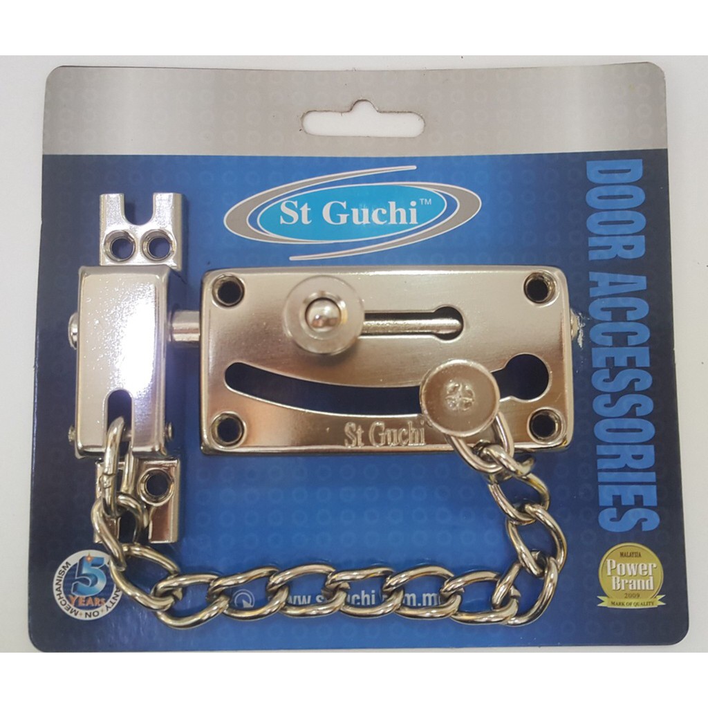 St Guchi door bolt & chain (Color:SN and AC) | Shopee Malaysia