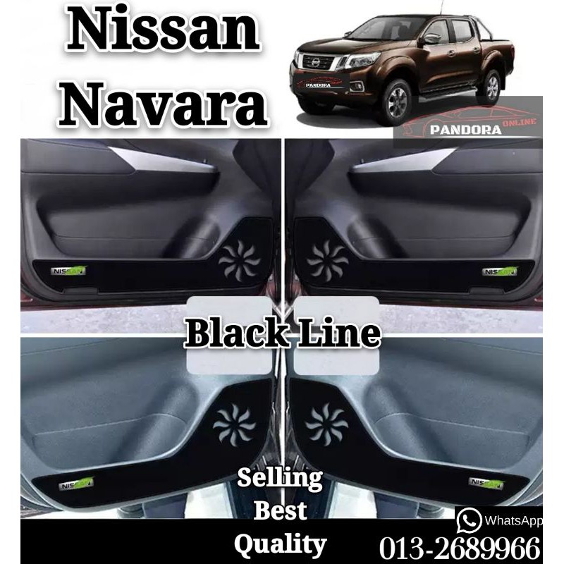 Nissan Navara Door Anti-Kick Protective Leather Door Anti-Kick Mat ...