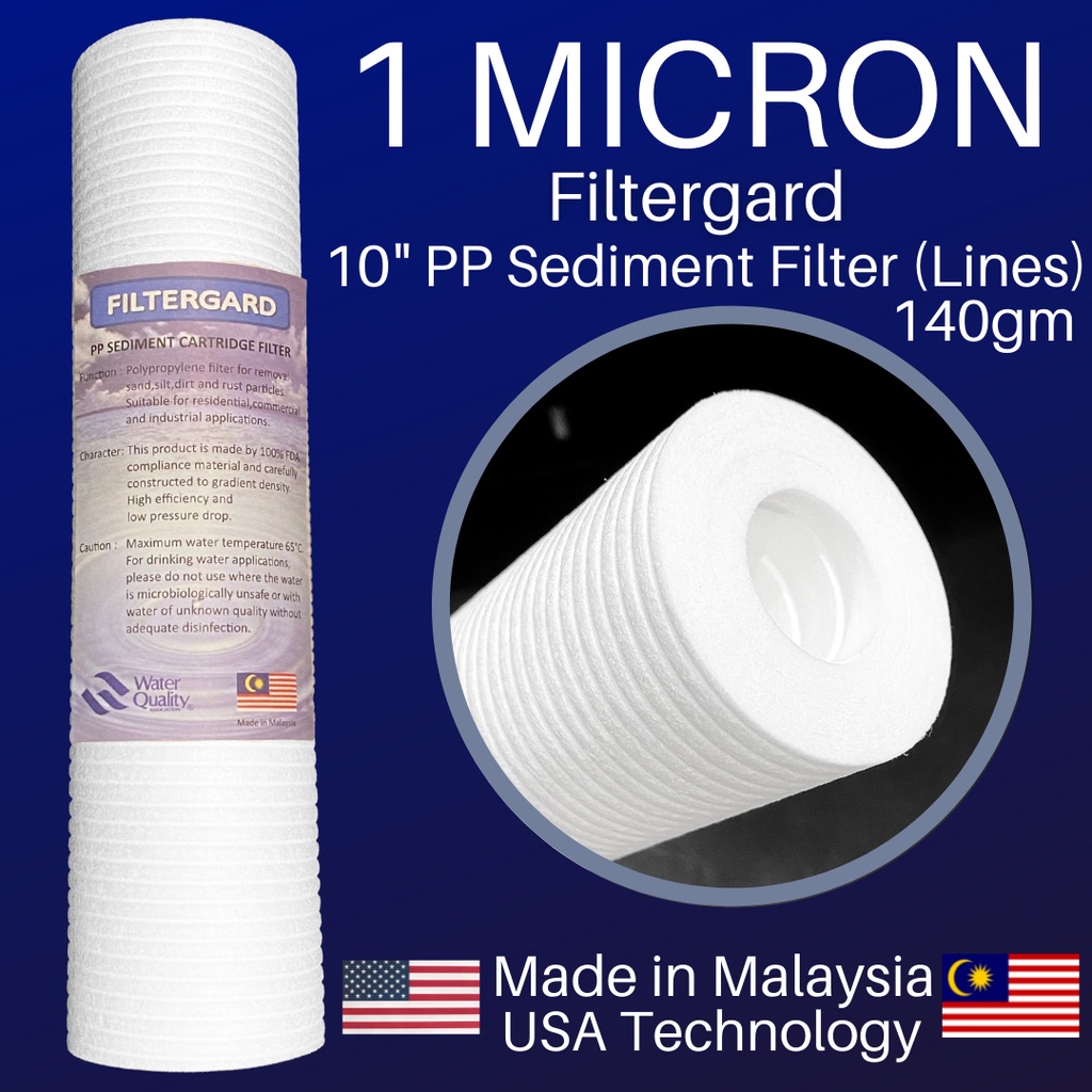 Filtergard 10" PP Sediment Water Filter Replacement Cartridge Filter ...