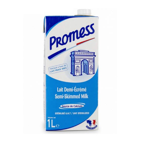 [Halal] PROMESS Whole Milk / Semi Skimmed Milk UHT / PROMESS SUSU - 1L ...