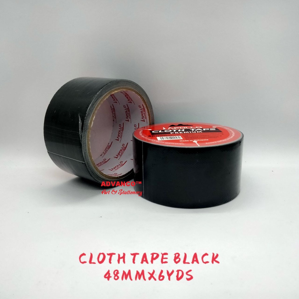 CIC APOLLO CLOTH TAPE 48MMX6YDS (BLACK) | Shopee Malaysia