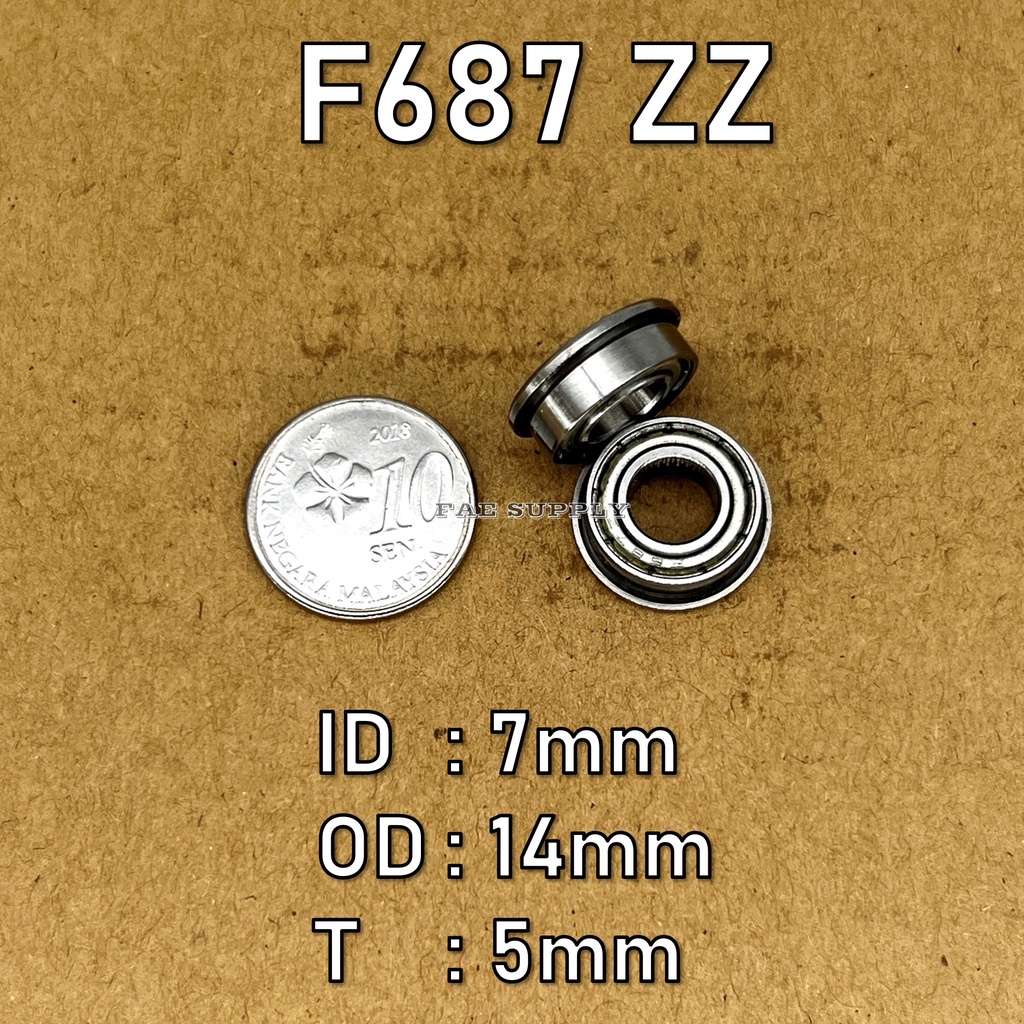 Flange ball bearing flanged F634 F635 F636 F683 F684 F685 F686 F687 ...