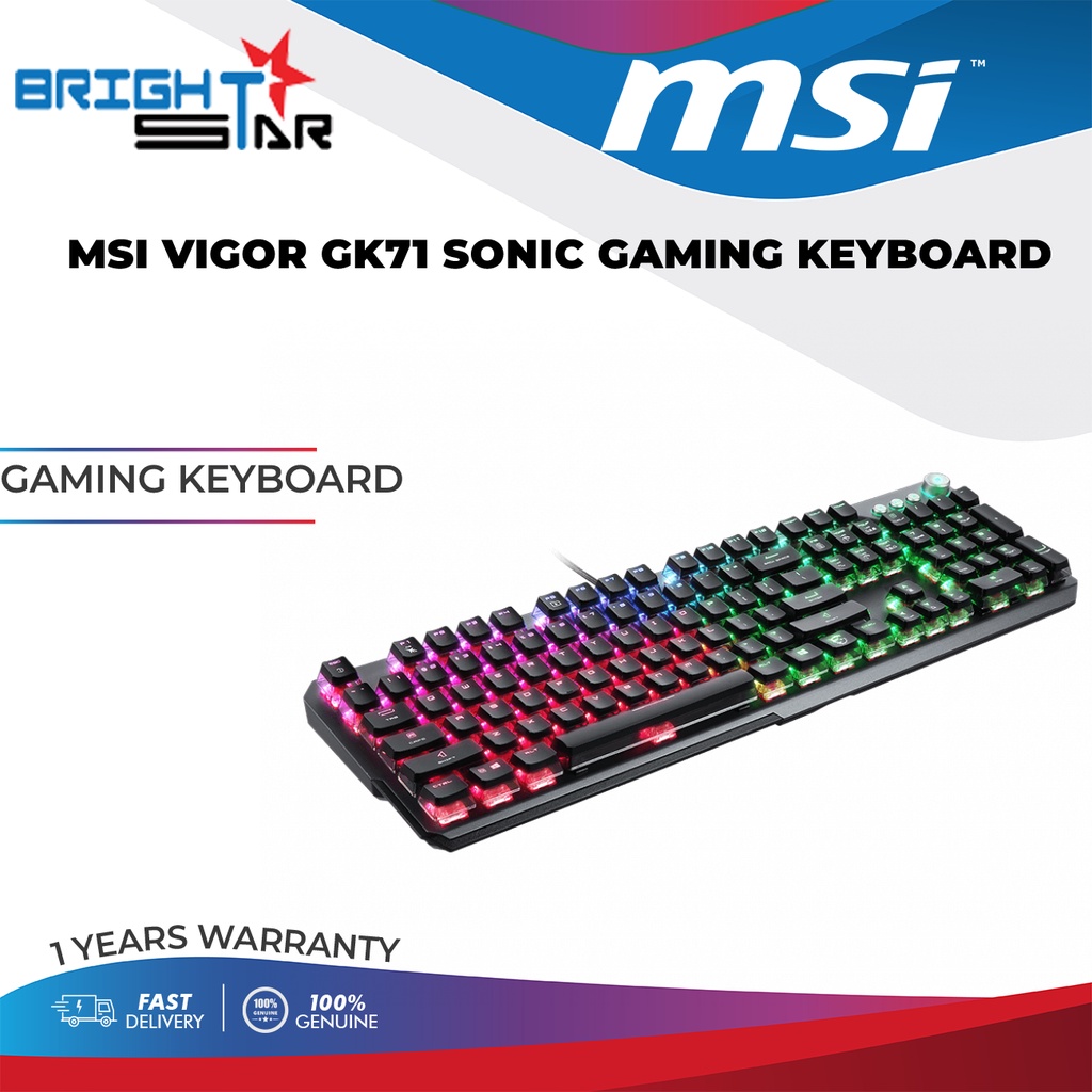 MSI VIGOR GK71 SONIC GAMING KEYBOARD / 1YR / | Shopee Malaysia
