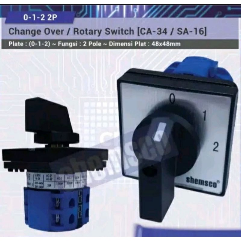 Rotary Selector Switch-Change Over Switch 2 Pole 3-5 Position | Shopee ...