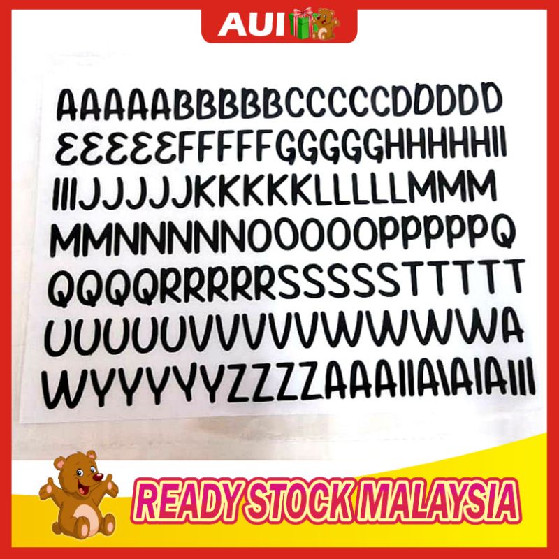 Sticker Huruf Plotter 5 Colour Deco | Shopee Malaysia