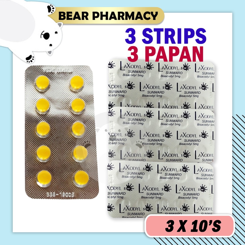 SUNWARD Laxodyl 5mg 10's/ 3x10's/ 5x10's -Ubat Sembelit/Constipation ...