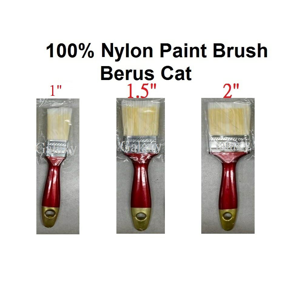 100% Halal Nylon Synthetic Fiber Paint Brush / Berus Cat Halal Nylon ...