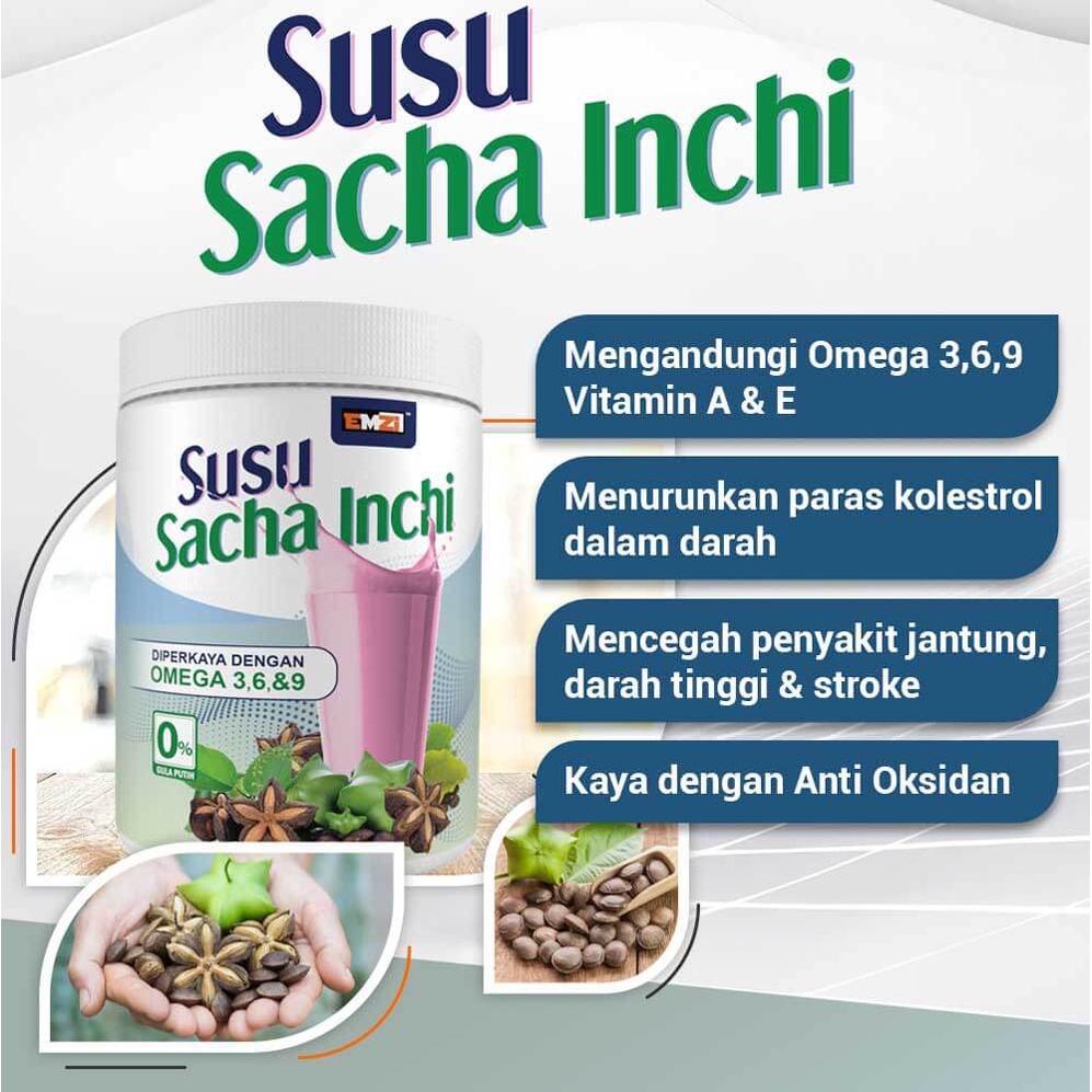 (ORIGINAL HQ) SUSU SACHA INCHI DIPERKAYA DENGAN OMEGA 3 6 9 TANPA GULA ...