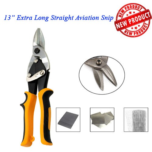 13" Extra Long Straight Aviation Snip Tin Snip Straight Shear Scissor ...