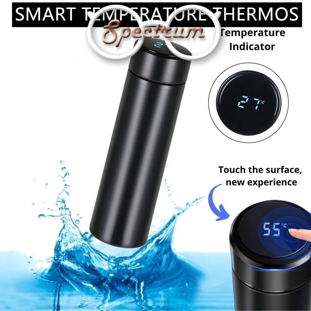 LED Vacuum Thermos Smart Temperature Display Flask 450ML Insulation Bottle Keep Warm and Cold ...
