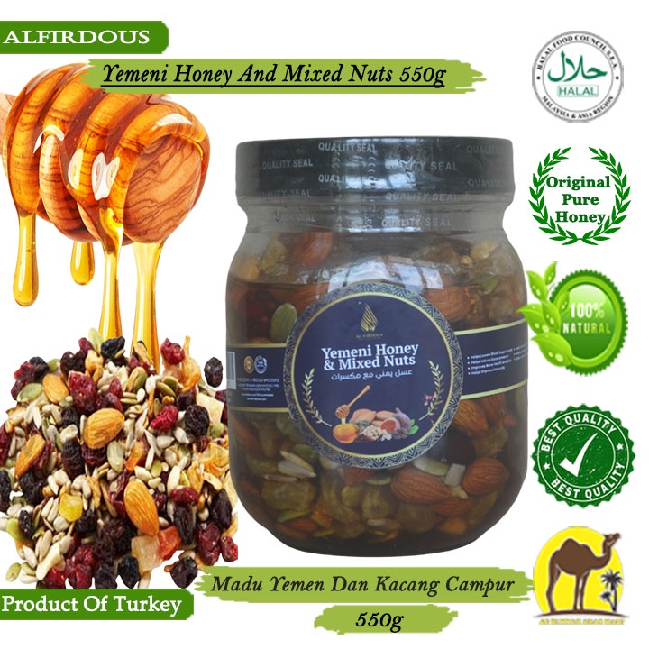 Natural Yemeni Honey & Mixed Nuts 550g | Shopee Malaysia