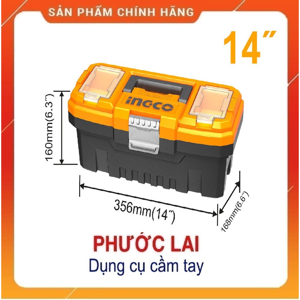Ingco Metal Lock Tool Box (3 Types 14 17 20 INCH) | Shopee Malaysia