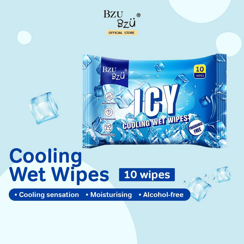 BZU BZU ICY Cooling Wet Wipes (10 Wipes) | Shopee Malaysia