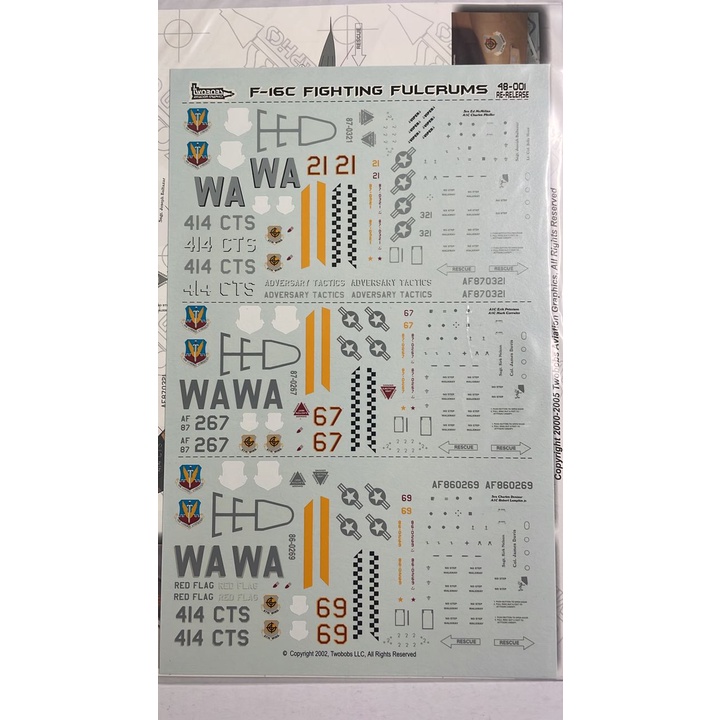 TWOBOBS 48-001 F-16C Fighting Fulcrums 1/48 - DECAL | Shopee Malaysia