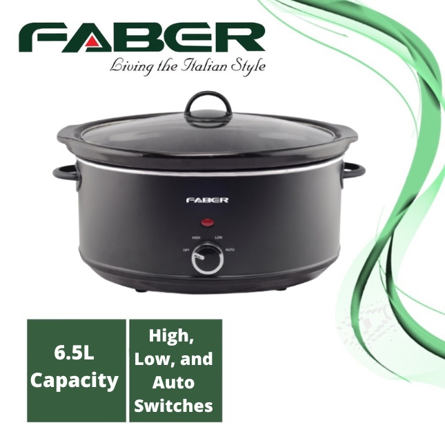 FABER Slow Cooker (6.5L) FSC 650 BK/ FSC 650BK / FSC 500BK | Shopee ...