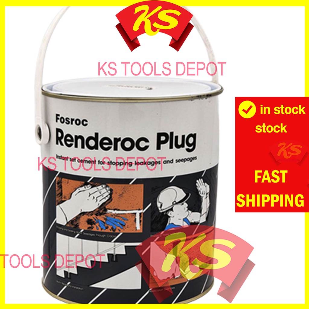 4.5KG FOSROC Renderoc Plug waterproof cement hydroply Hydro Plug Simen ...