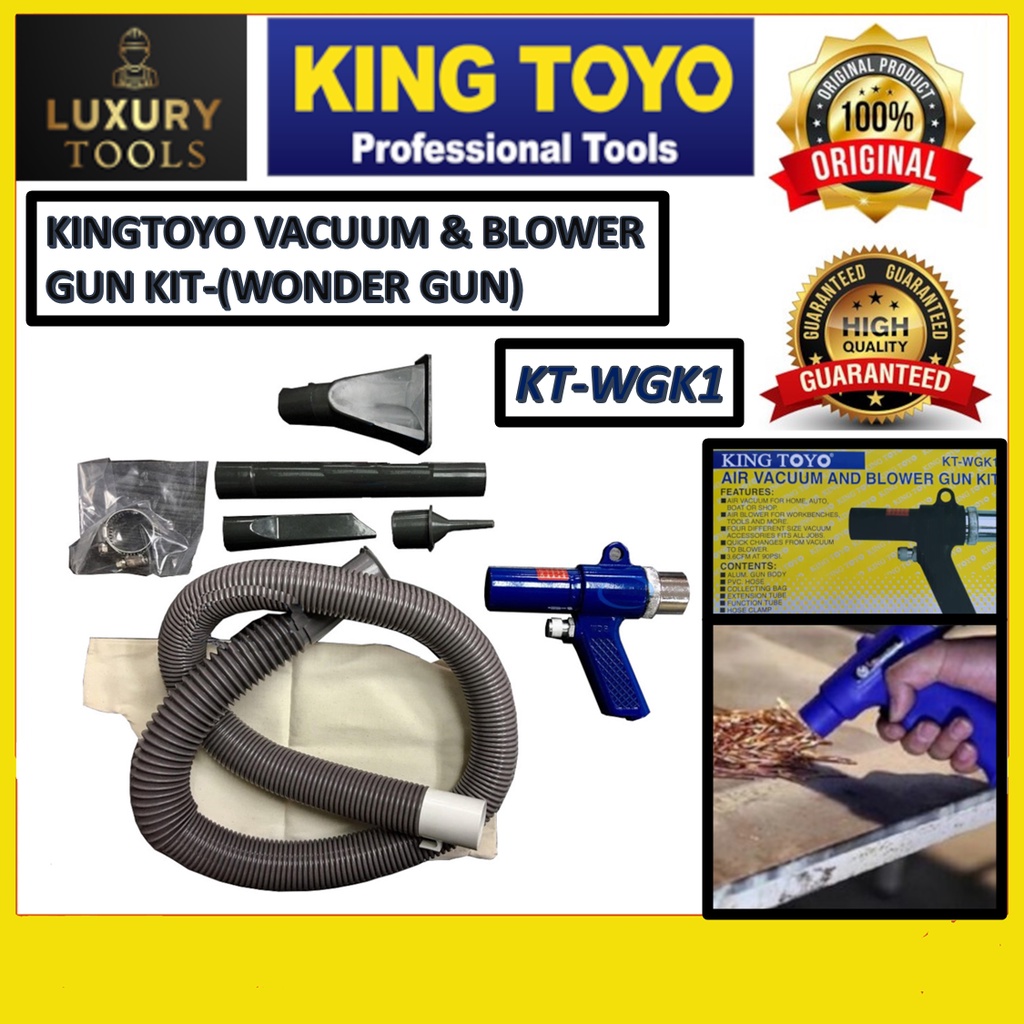 KINGTOYO KT-WGK1 AIR VACUUM & BLOWER GUN KIT (WONDER GUN) | Shopee Malaysia