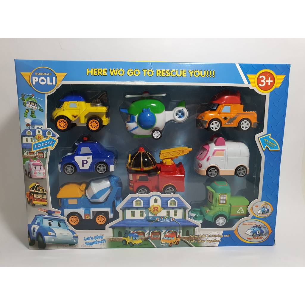 Robocar POLI 8 PCS MODEL CAR TOY SET | Shopee Malaysia