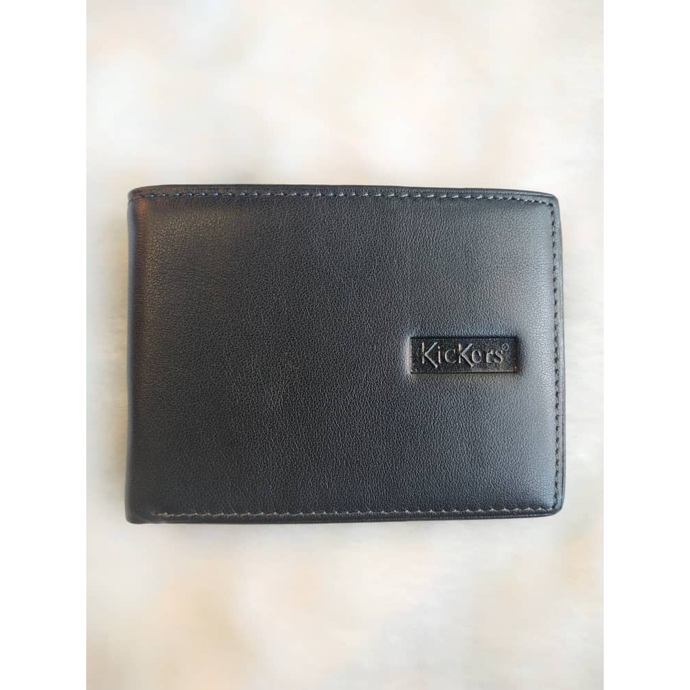 KICKERS 1KDQJ BLACK SLIM WALLET GENUINE LEATHER | Shopee Malaysia